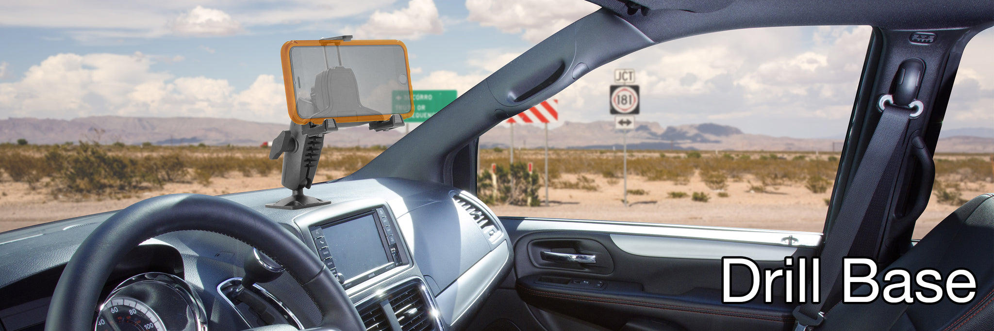 Heavy Duty Drill Base Phone Mounts | Trucking & Public Safety | iBOLT