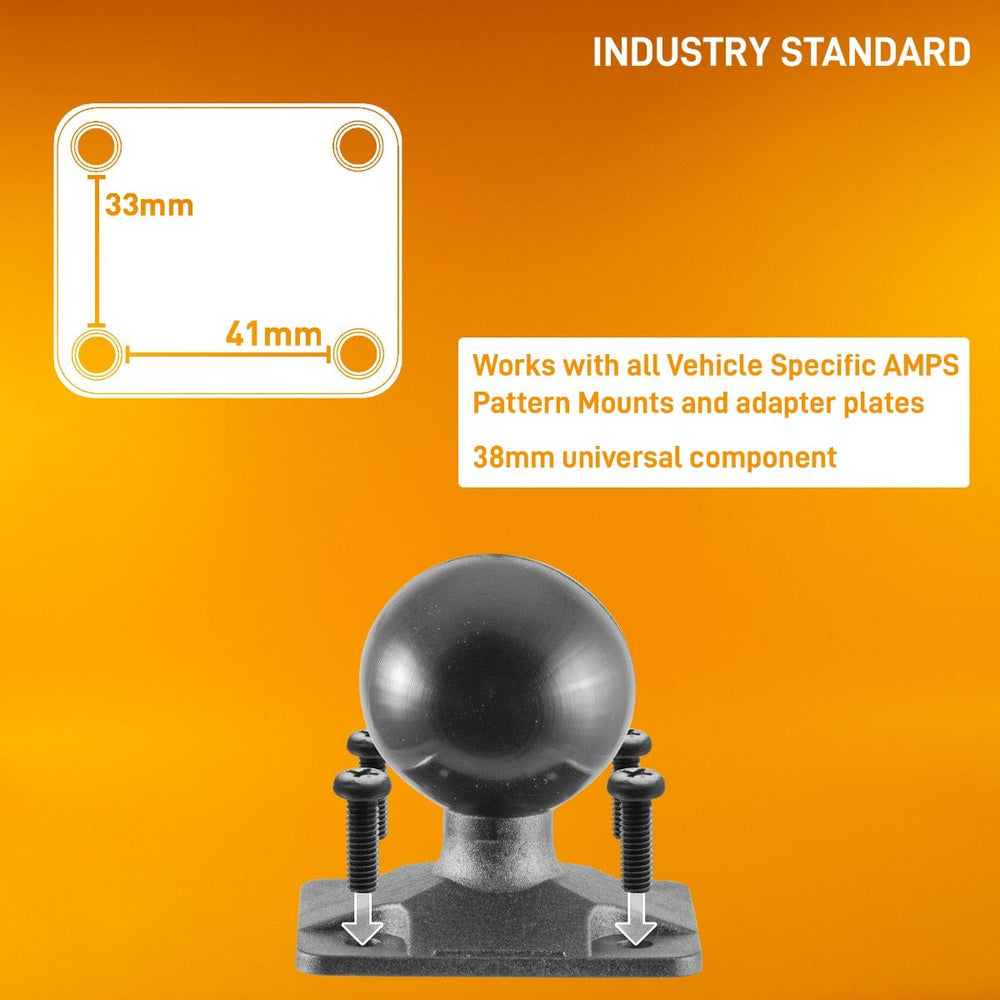 iBOLT™ 38mm / 1.5 inch Composite AMPS to ¼ 20” Metal Camera Screw Mount