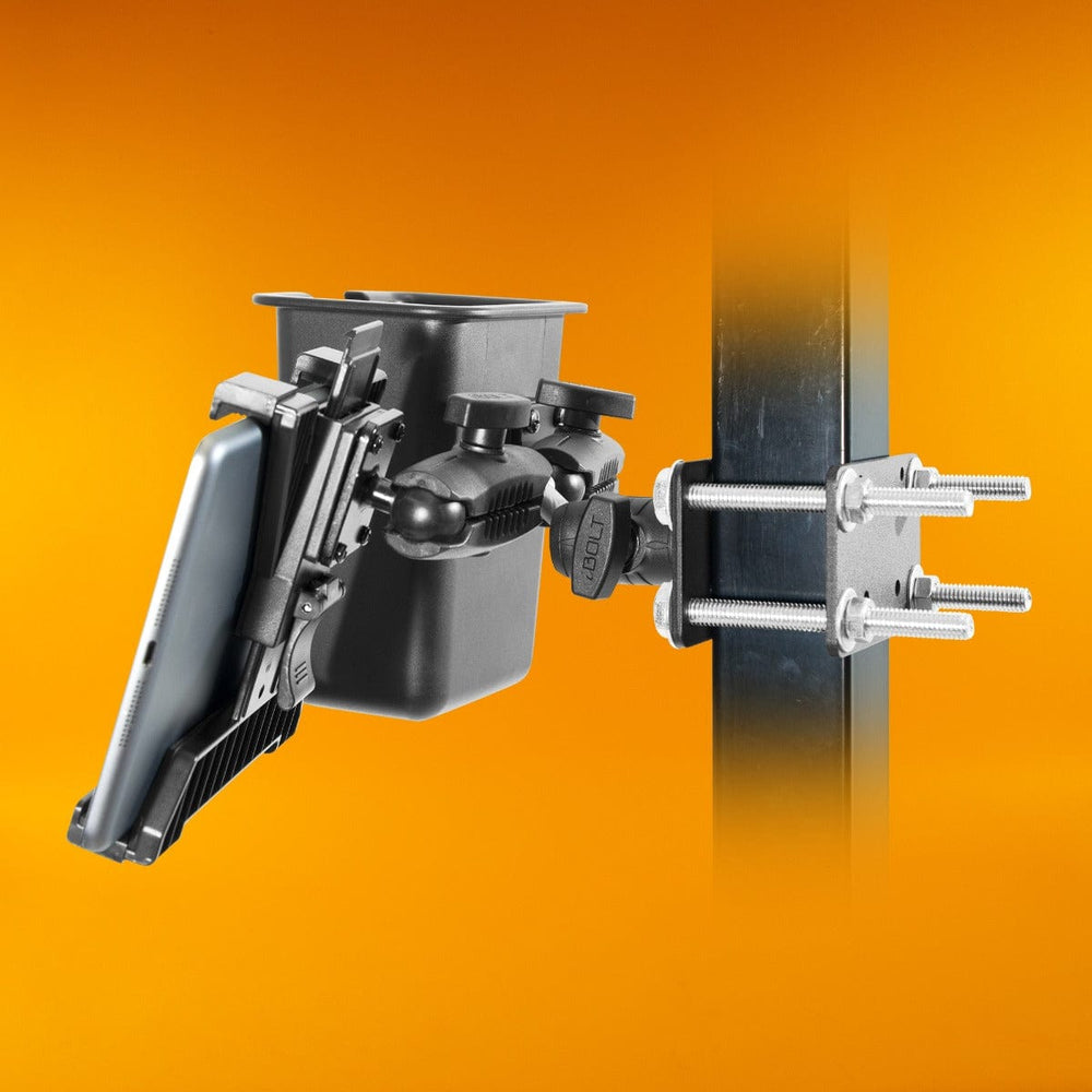 iBOLT TabDock™ Dual XL Barcode Scanner Forklift Pillar Mount