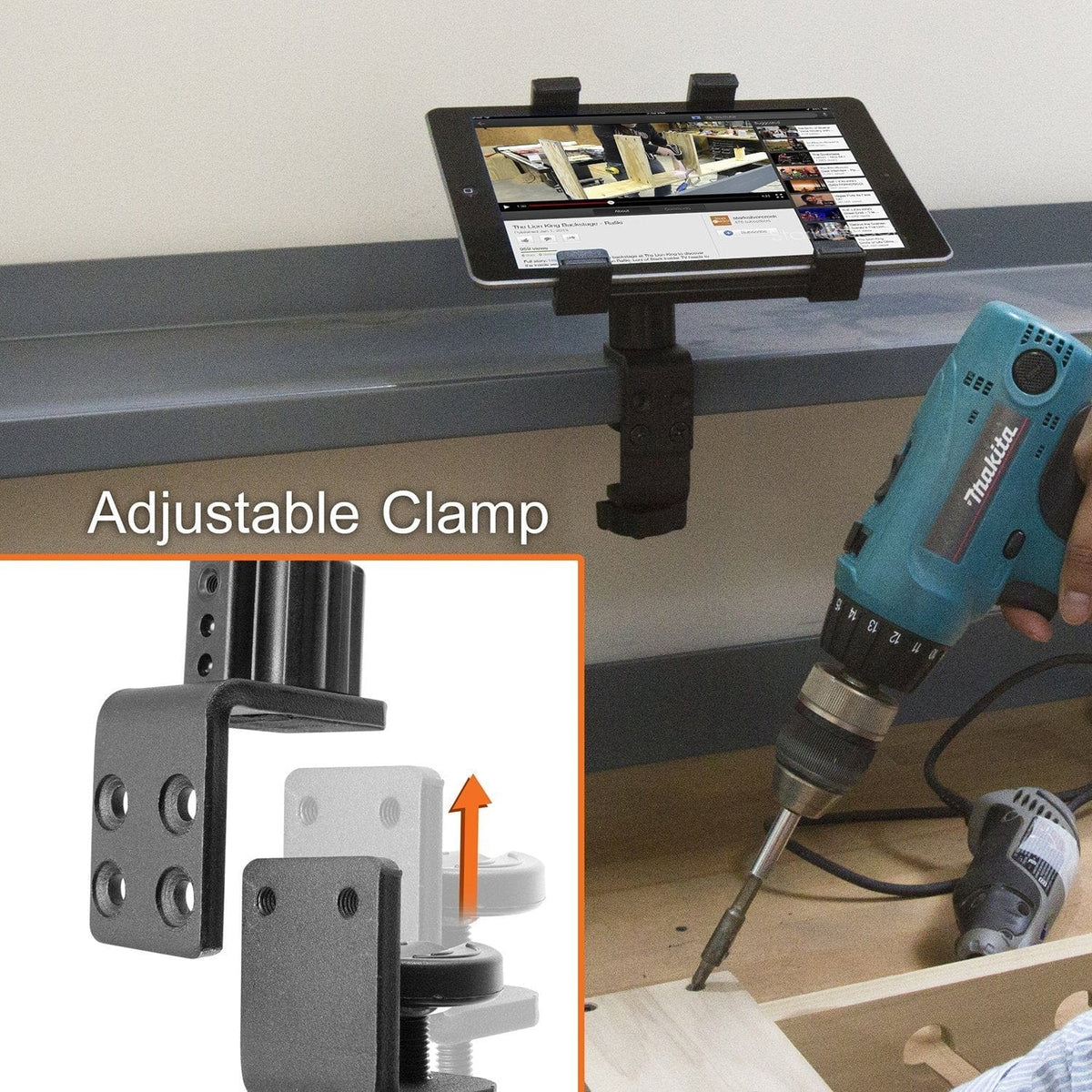 Tabdock Clamp | iBOLT Tablet Mount | iPad Fire Galaxy